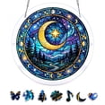 Acrylic Suncatcher Window Hanging Puzzle 83 Piece Round Panel with ...