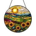 Acrylic Sunflower Sunset Suncatcher Window Hanging, Bright Floral ...