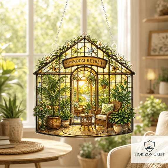 Acrylic Sunroom Suncatcher Window Hanging, Sunroom Retreat Acrylic ...