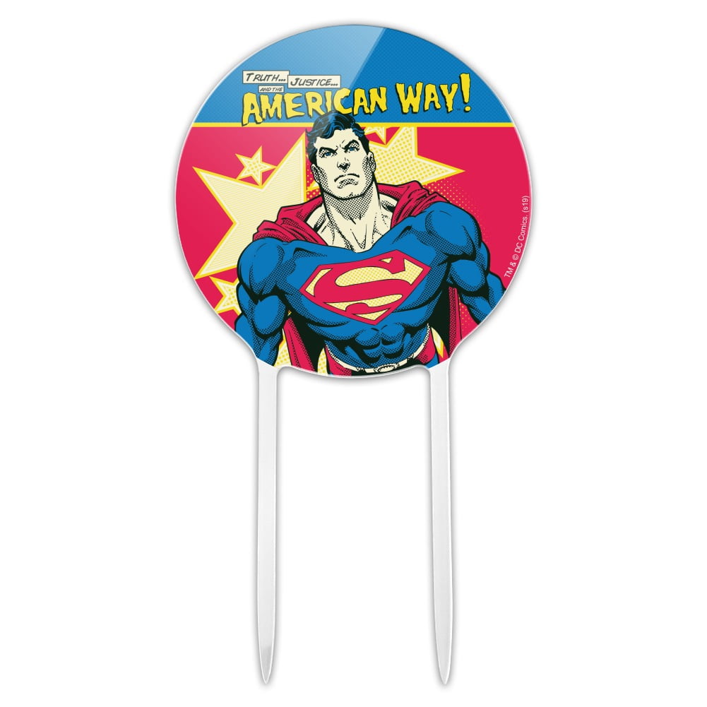 Acrylic Superman The American Way Cake Topper Party Decoration for ...