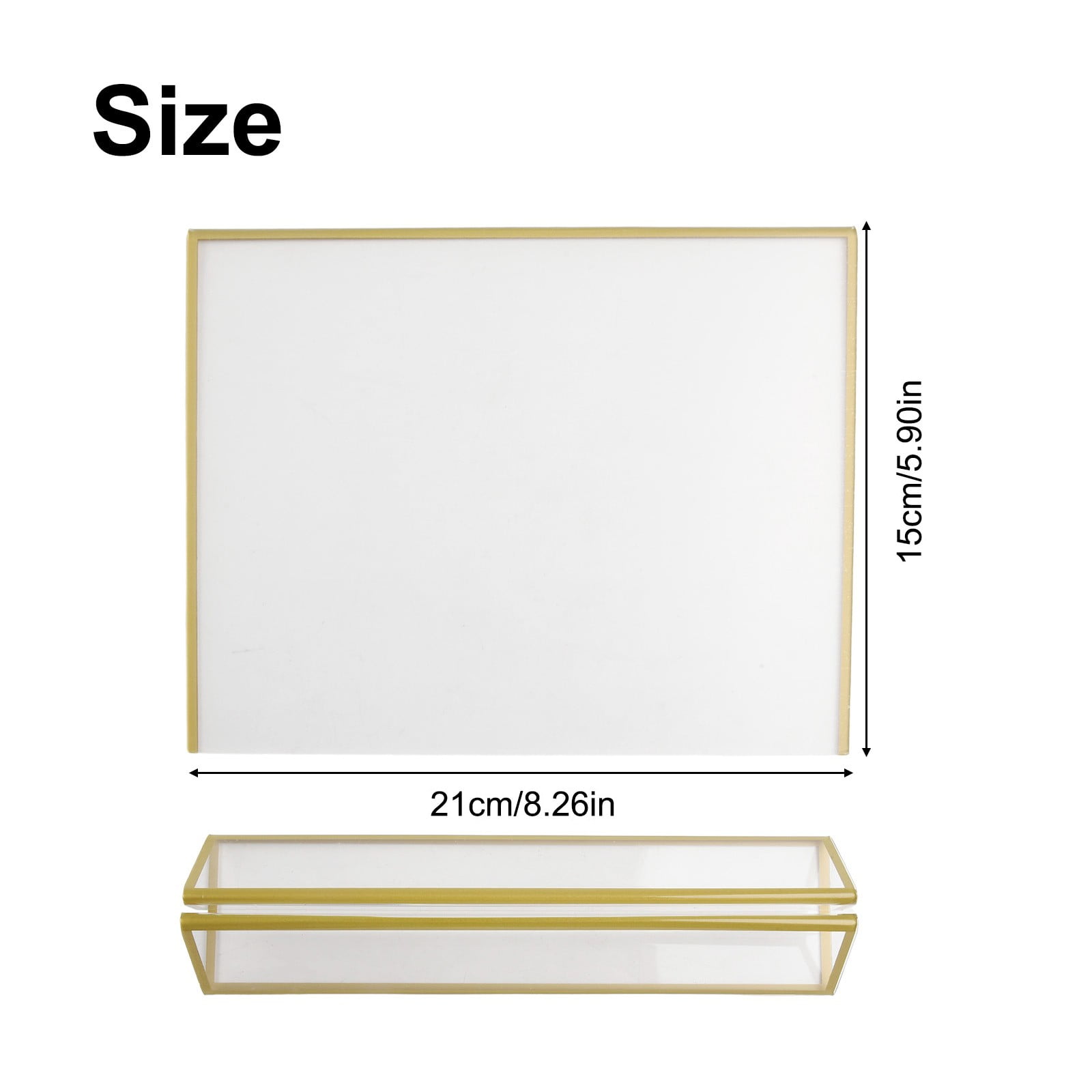 Acrylic Table Card Holder with Gold Border Elegant Wedding Menu Stand ...