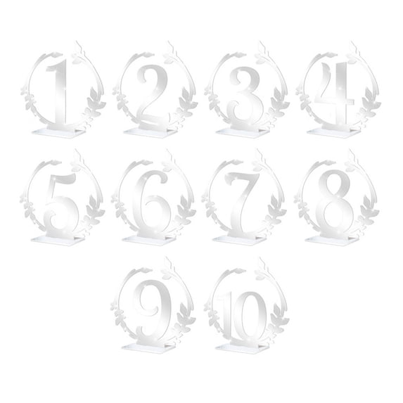 Acrylic Table Numbers 1-10 Gold Wedding Table Decor Centerpiece Banquet ...
