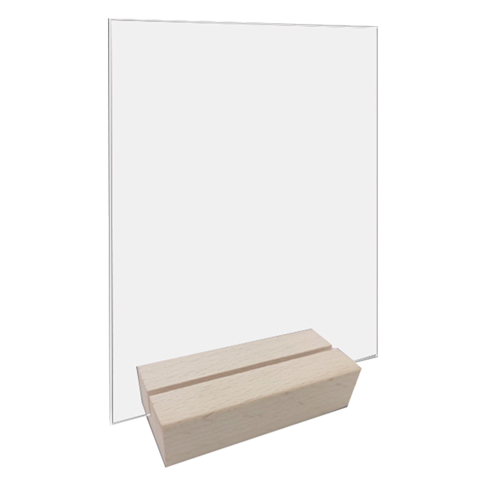 Acrylic Table Sign Holder with Wooden Base Clear Wedding Table Sign ...