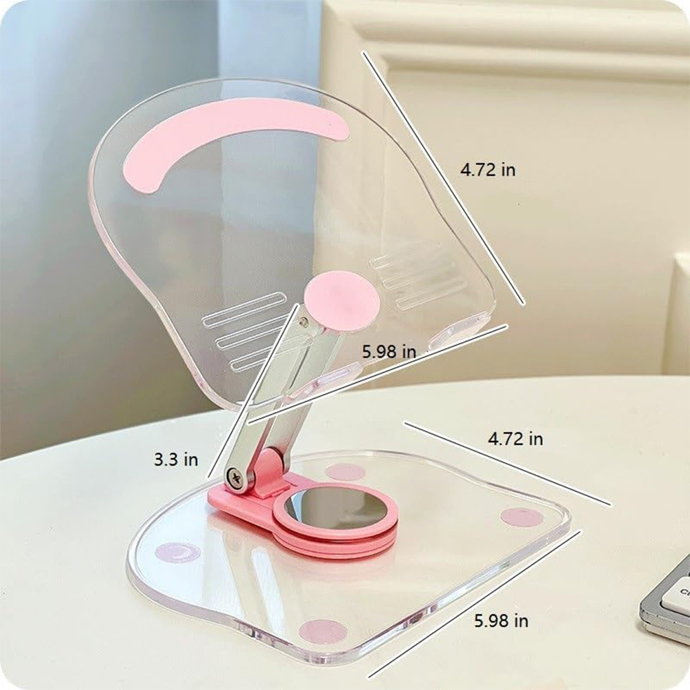 Acrylic Tablet Stand Desktop, 360° Rotatable, Adjustable Height, for ...