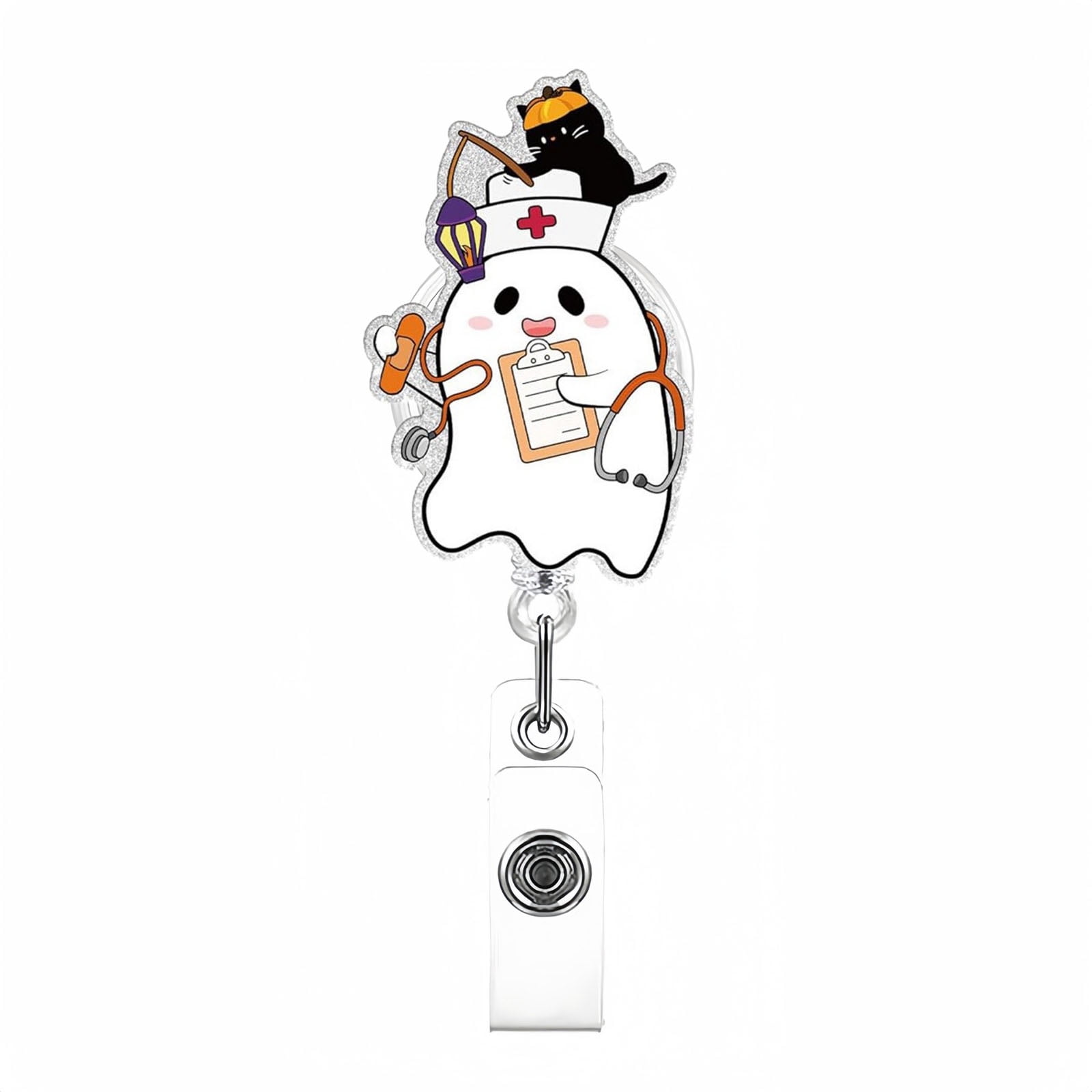 Acrylic Telescopic Badge Clip with Cat Design, Durable and Waterproof ...