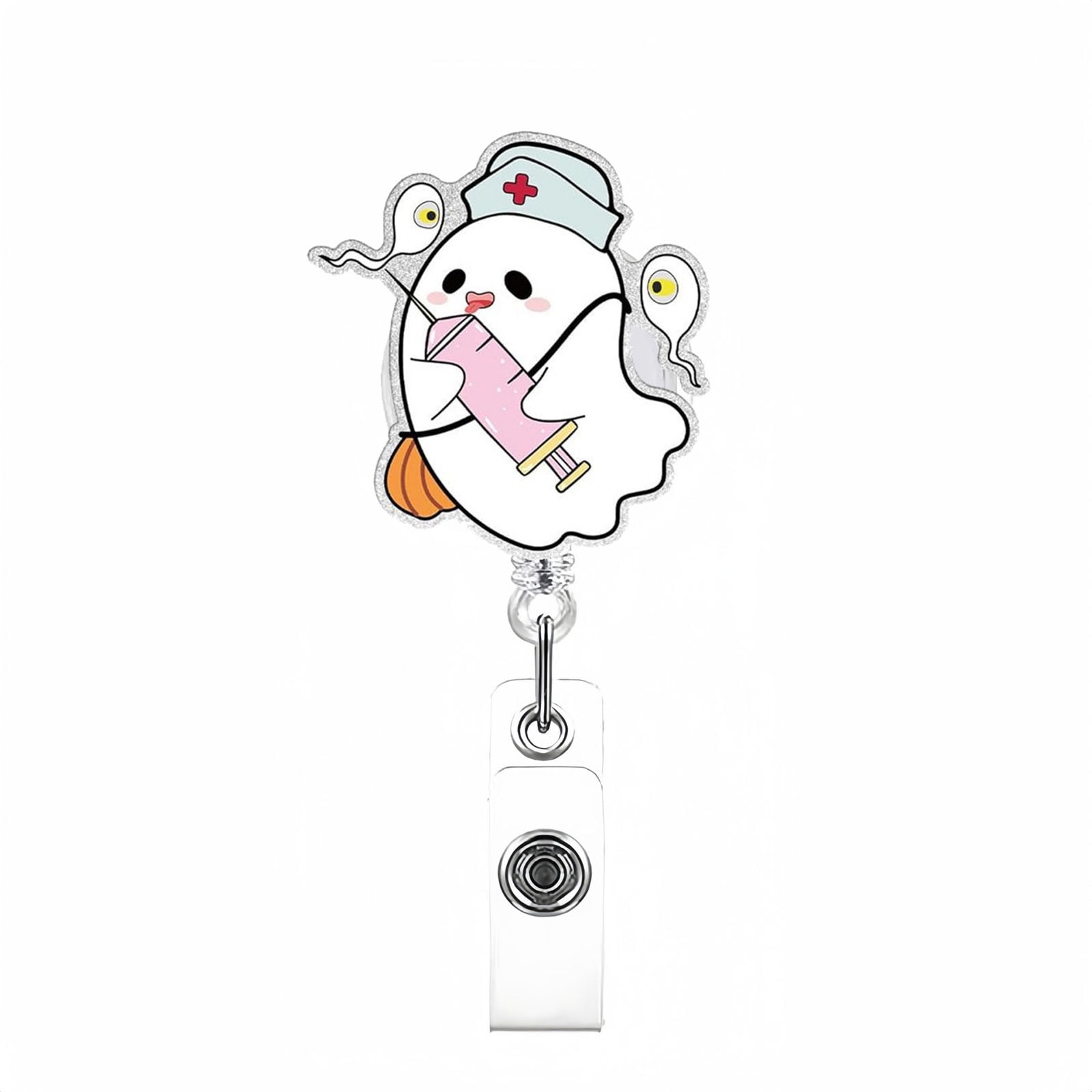 Acrylic Telescopic Chest Card Holder with Identification Badge Clip ...