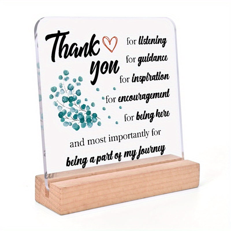 Acrylic Thank You Plaque - Desktop Decorative Plaque & Statues ...