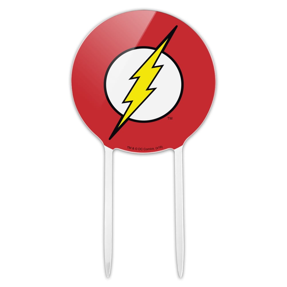 Acrylic The Flash Lightning Bolt Logo Cake Topper Party Decoration for ...