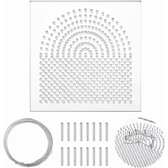 Acrylic Thread Winding Boards Floss Organizer with Steel Cylindrical ...