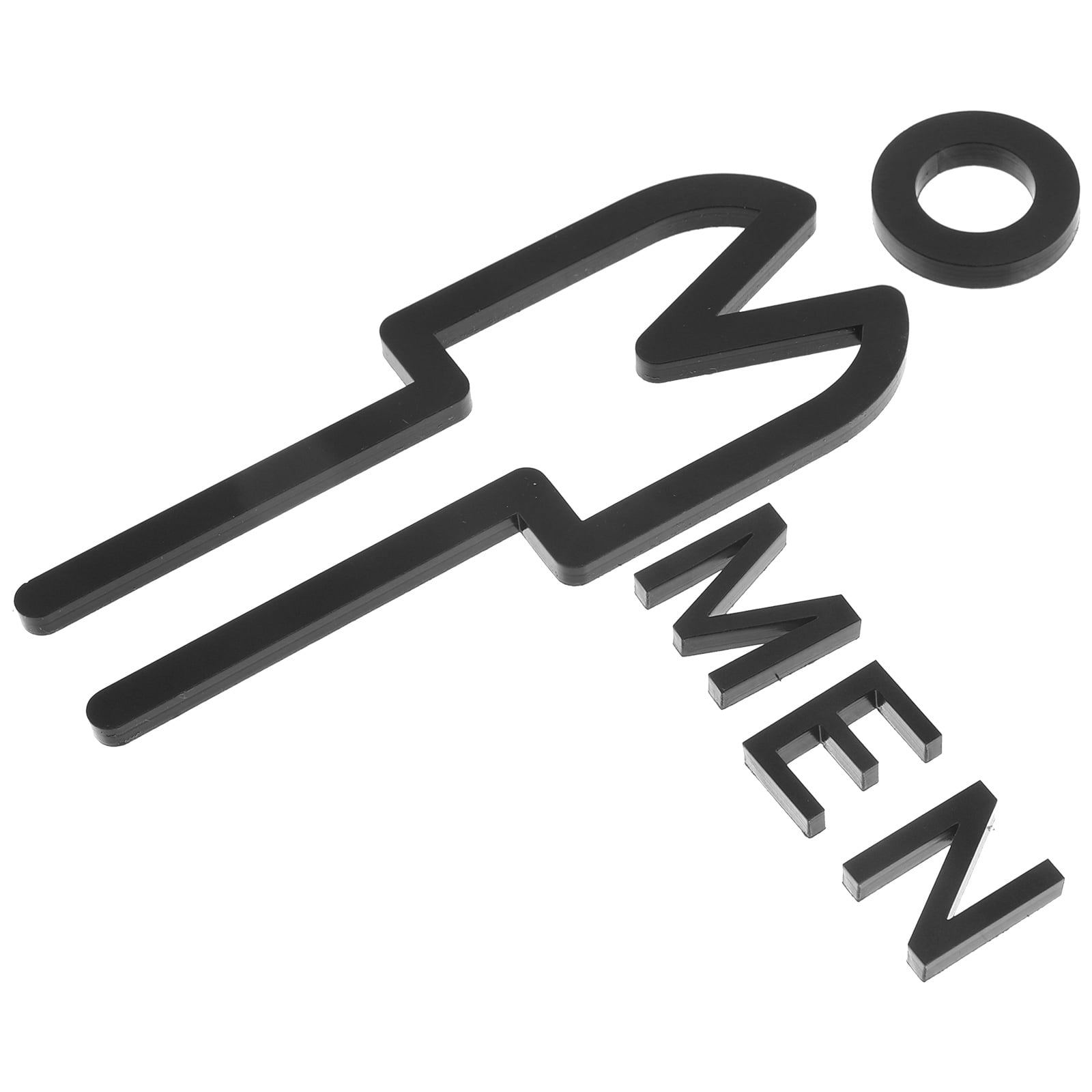 Acrylic Three-dimensional Restroom Door Sign Emblems Restroom Signs ...