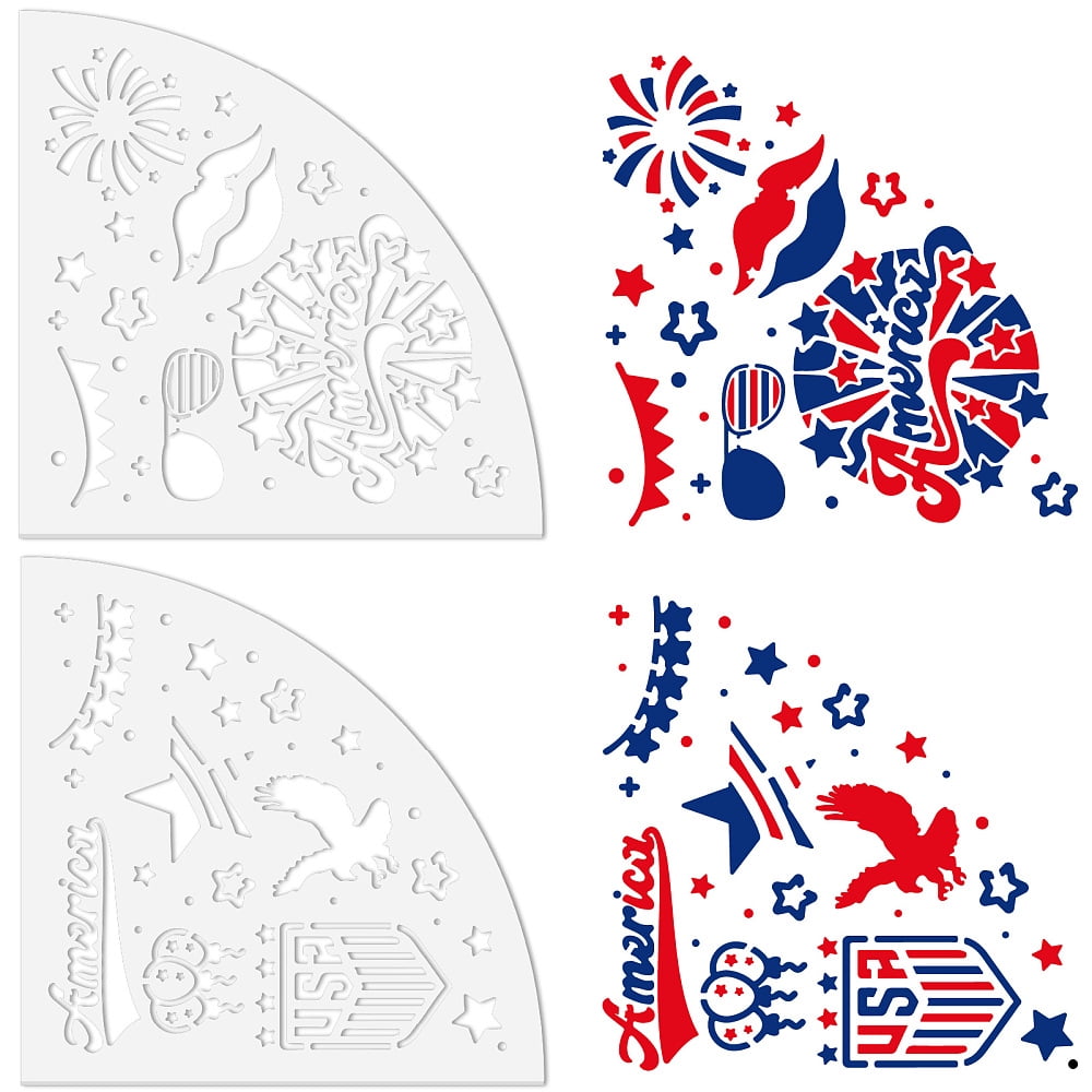 Acrylic Tie Dye Stencils Reusable Art Painting Template Fan Shaped ...