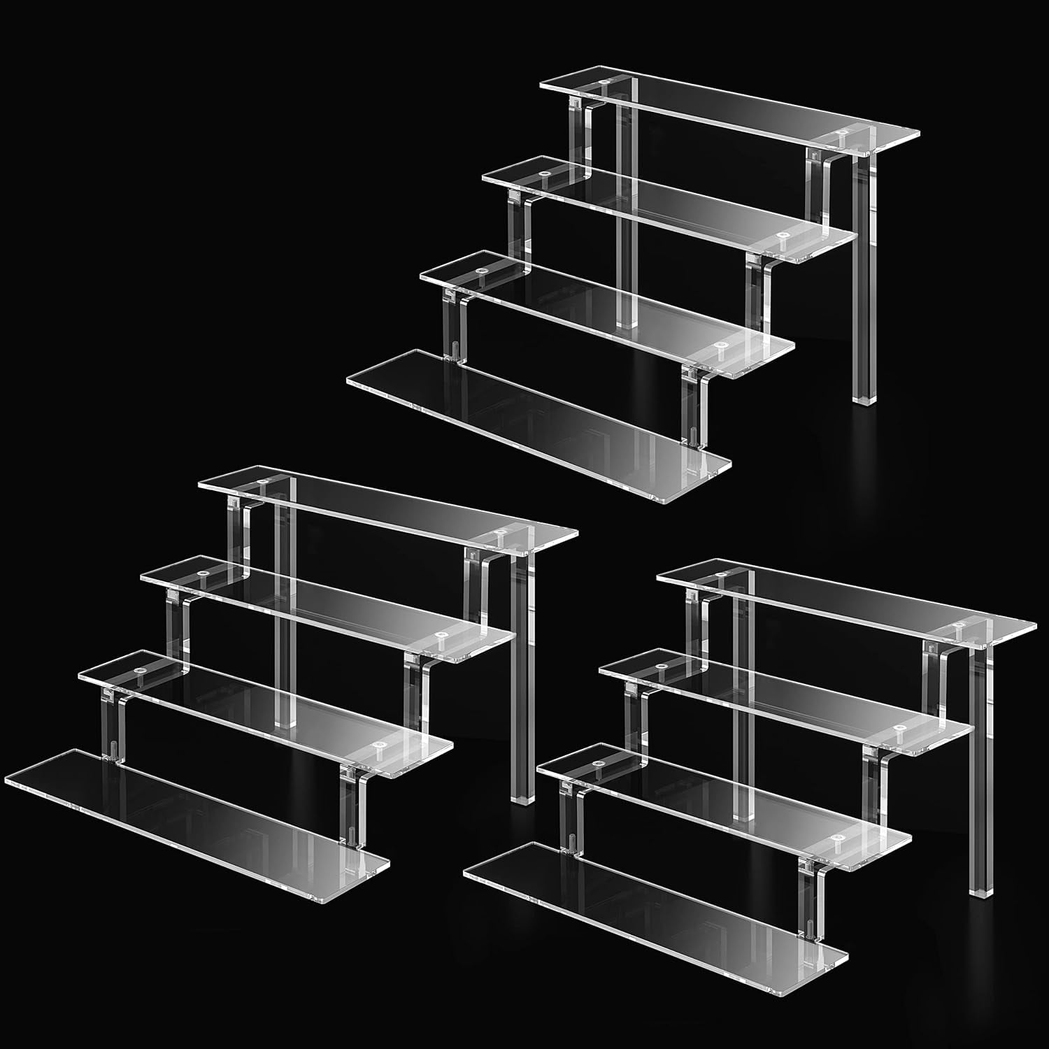 Acrylic Tiered Display Stand Shelf, 12” Acrylic Perfume Stand Organizer Large Acrylic Display ...