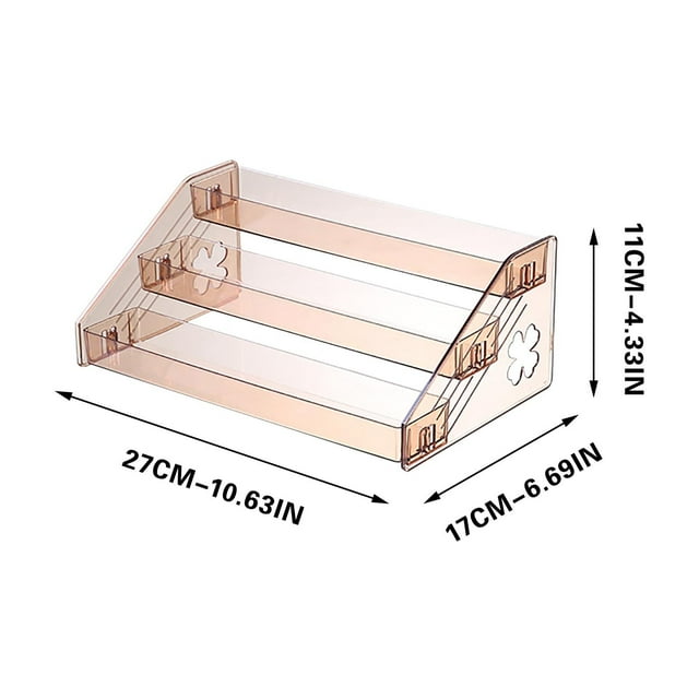 Acrylic Tiered Spice Rack Organizer 3 Tier Vertical Seasoning Organizer ...