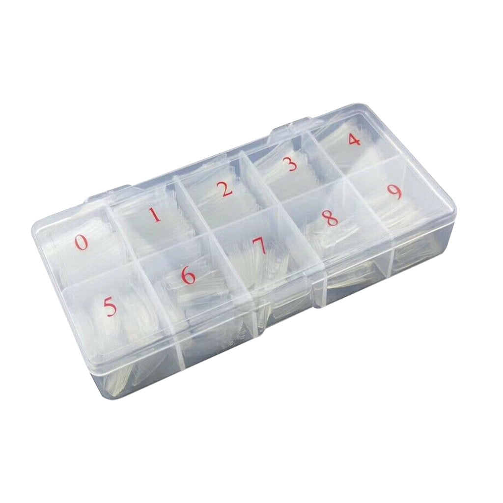 Acrylic Tips Coffin Shape Nail Extension Tips Tape Clear Extra Long ...