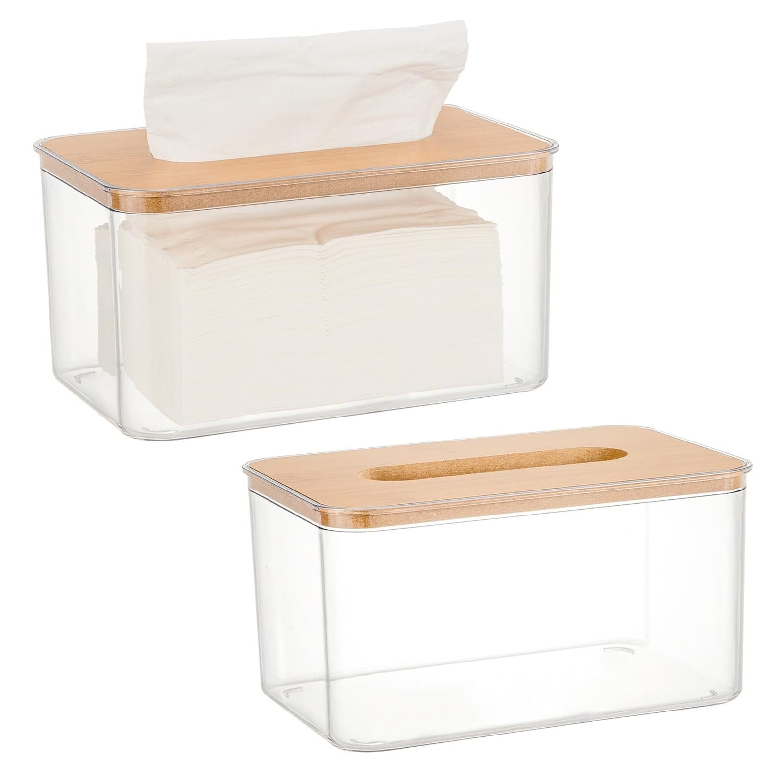 Acrylic Tissue Box, Clear Dryer Sheet Holder for Laundry Room, Dryer ...