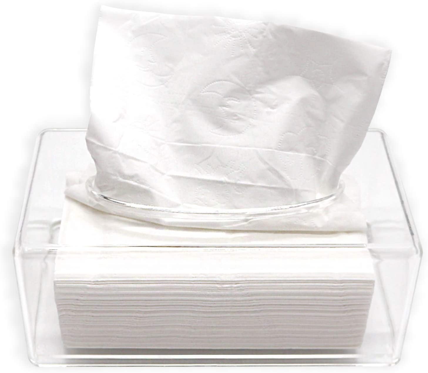Acrylic Tissue Box, Clear Tissue Holder Rectangular Tissue Dispenser ...