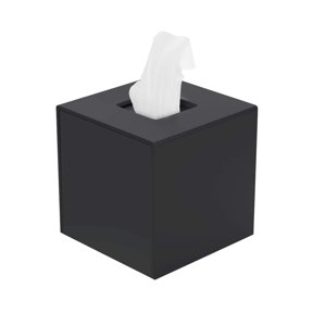 Tissue Box Cover Stylish PU Leather Rectangular Tissue Box Holder with ...