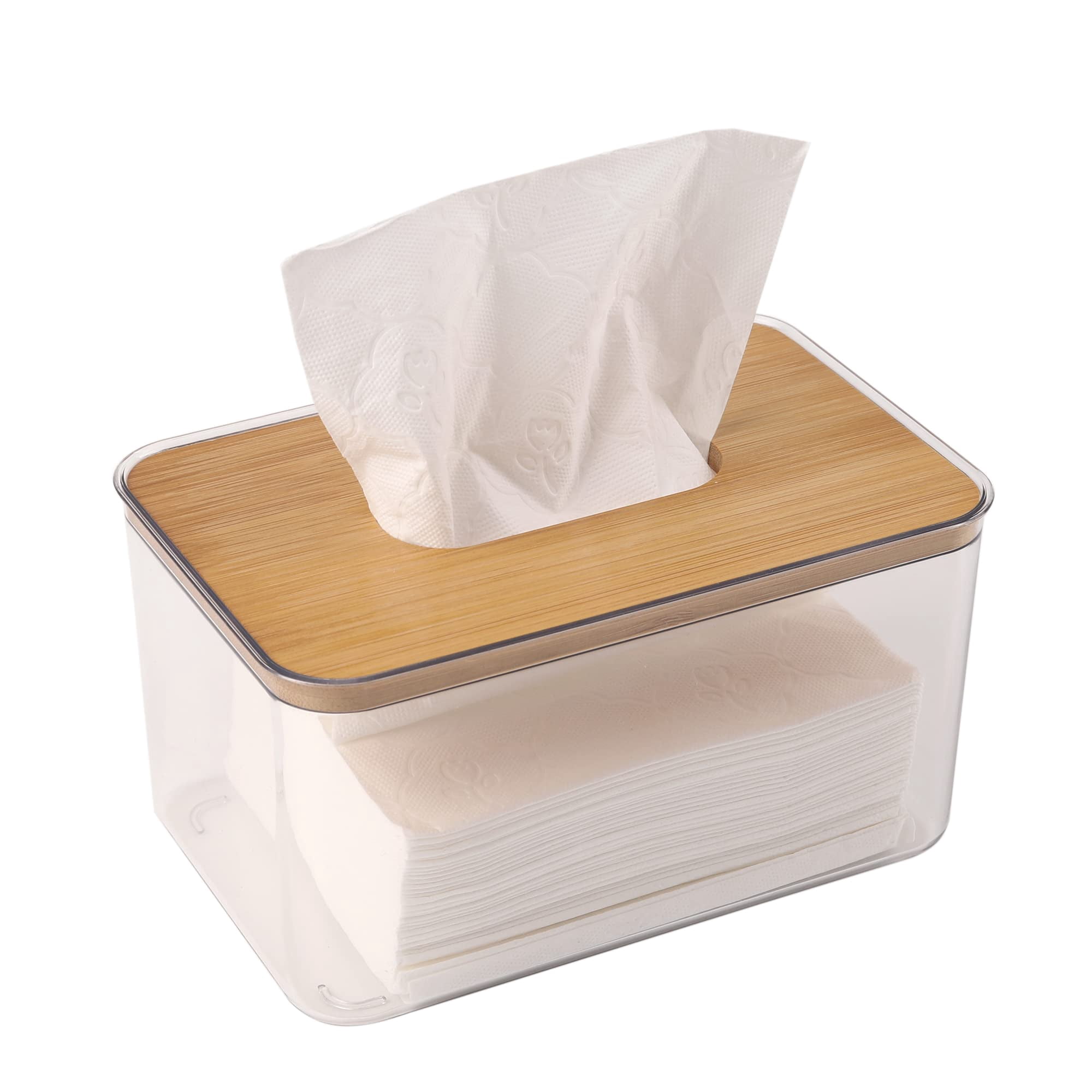 Acrylic Tissue Box Holder, Clear Rectangular Dryer Sheet Dispenser for ...