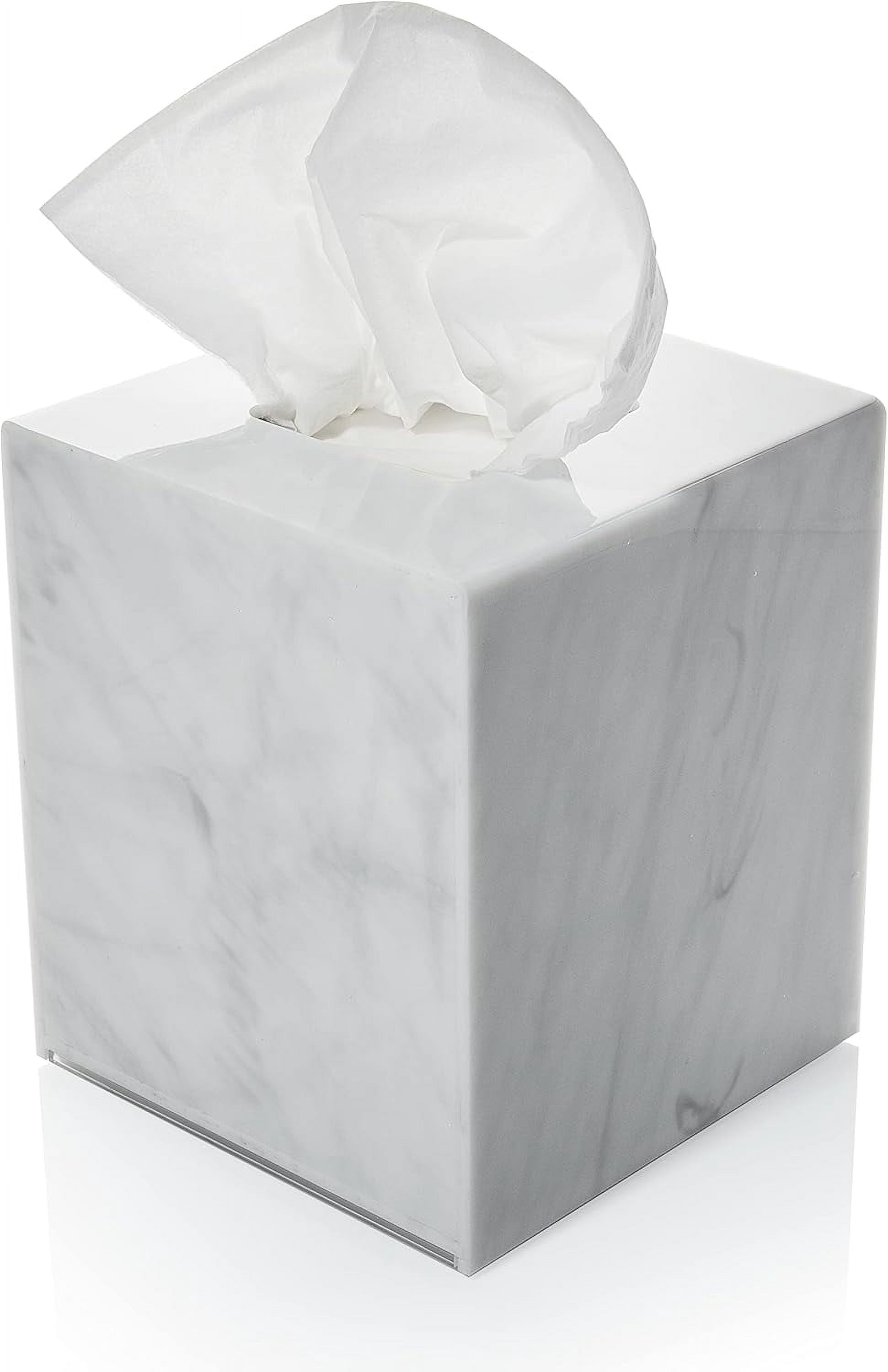 Acrylic Tissue Box Holder, Square Dispenser for Facial Tissues, Napkins ...