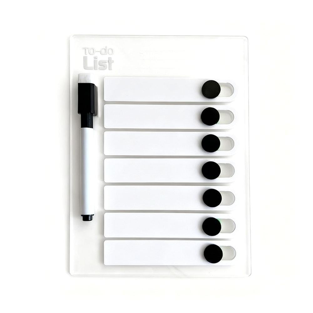 Pekkaxy Acrylic To-Do List Board, 4x2.4 Inch with 7 Task Sliders ...