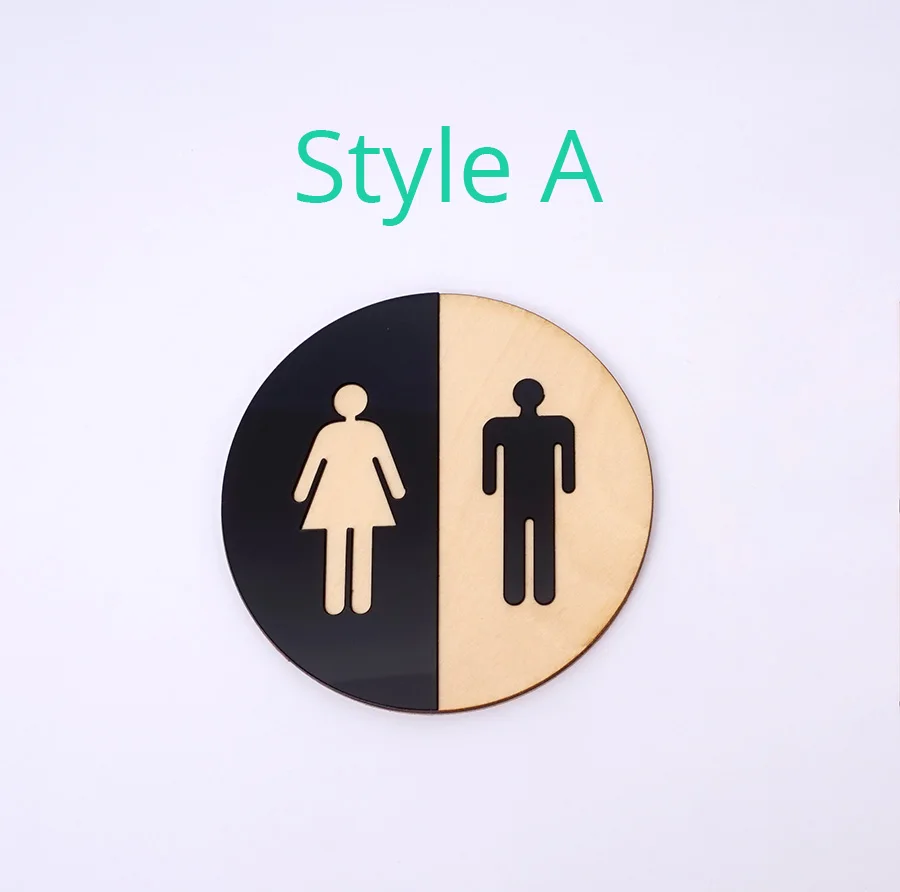 Acrylic Toilet Door Signs for Bathroom and WC Rules Signage Men Women ...