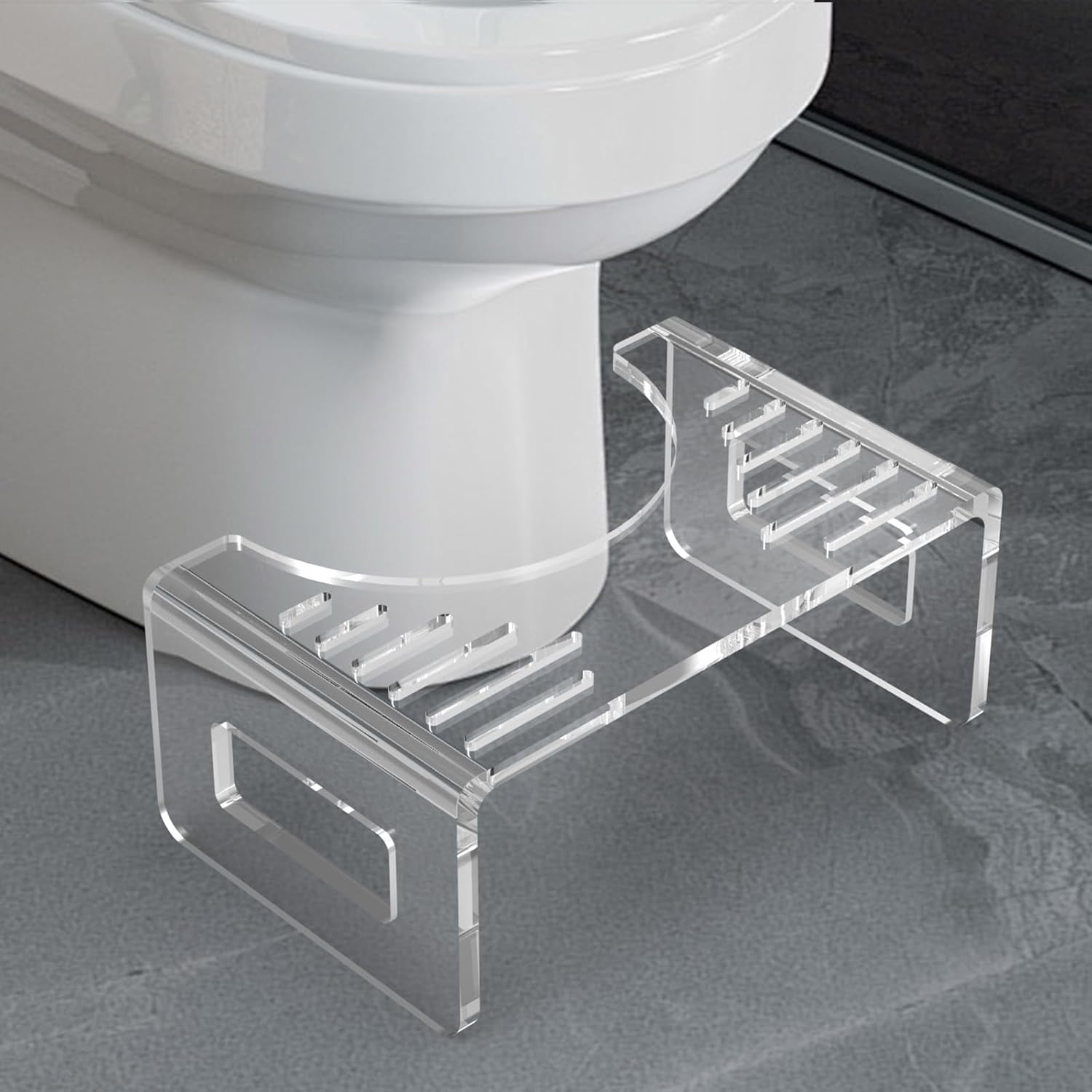 Acrylic Toilet Stool Squat Adult Squat Potty Clear Poop Stool for ...