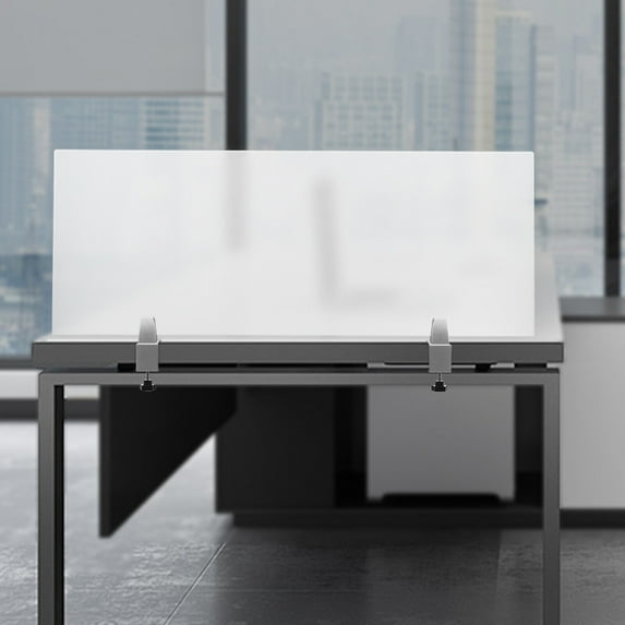 Acrylic Translucent Desk Divider, Desktop Privacy Panel 2 C-type Clamps ...
