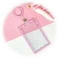 Acrylic Transparent Colorful Wave Card Holder Keychain Pendant Multiple ...