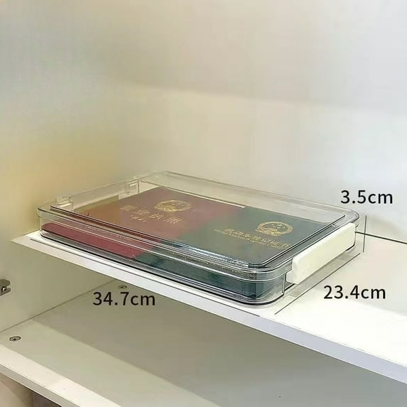 Acrylic Transparent Desktop Paper Storage Box A4 File Document Exam ...