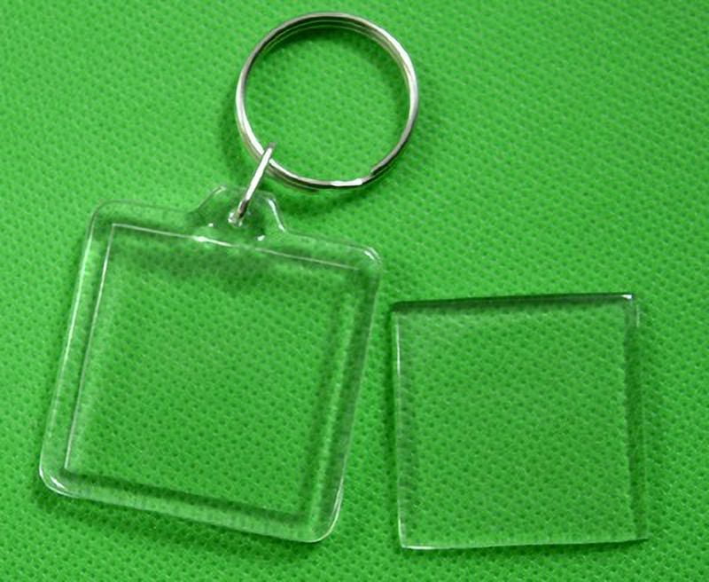 Acrylic Transparent Keychain Advertising QR Code Keychain Pendant ...