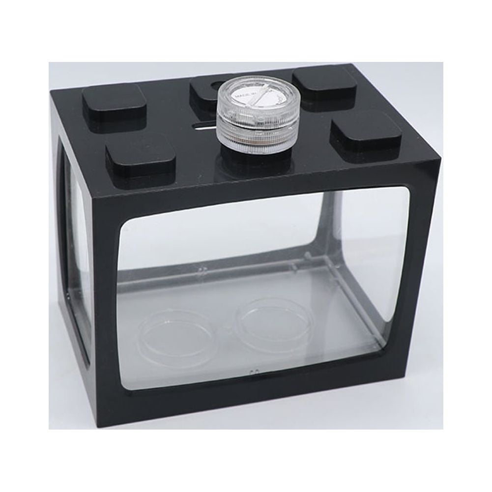 Acrylic Transparent Mini Fish Tank Creative Stackable Design with LED ...