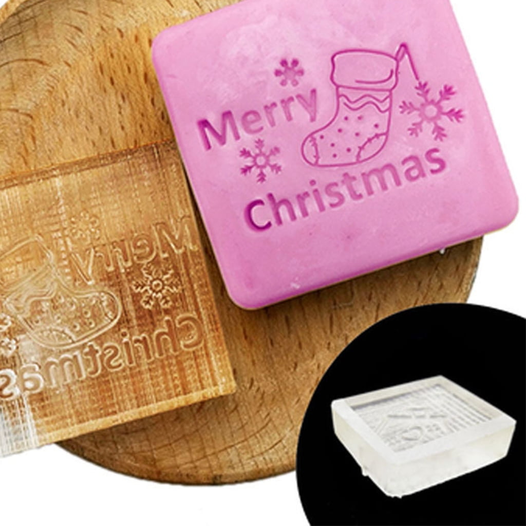 Acrylic Transparent Soap Stamp Christmas Theme Pattern Soaps Embossing ...
