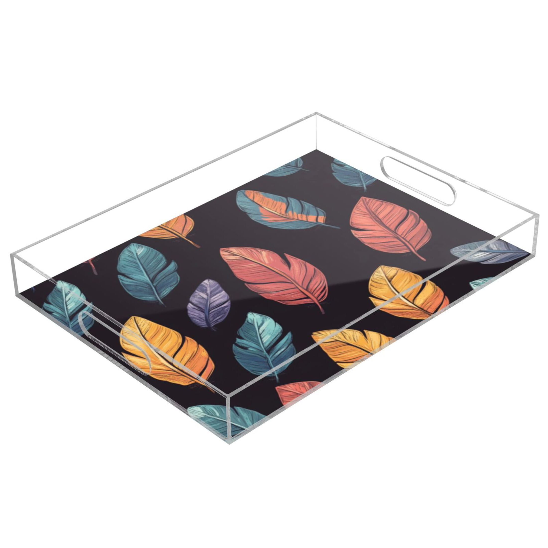 Acrylic Tray 15.7*11.8*1.9 Inch Transparent Tray Food Tray Tea Cup Tray ...