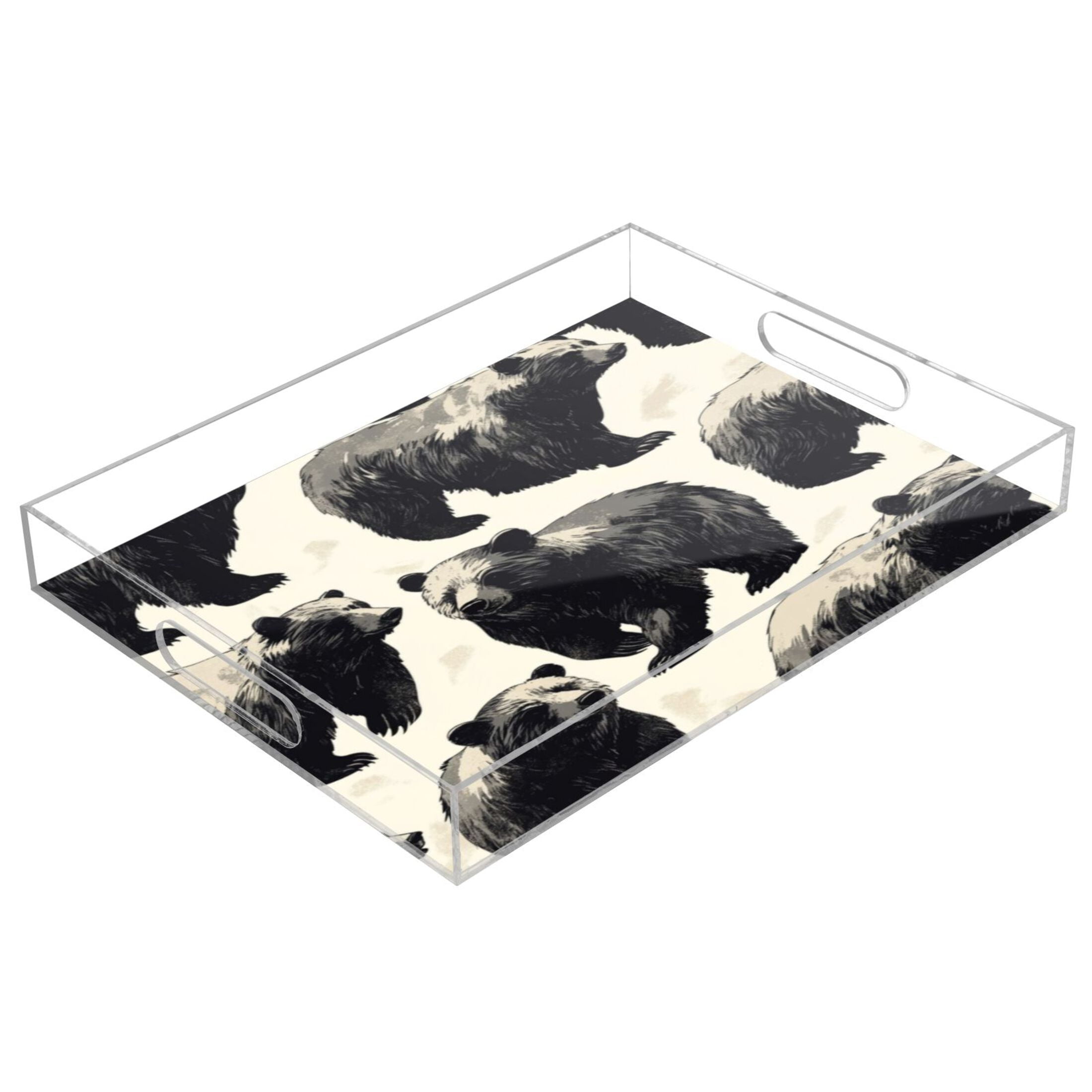 Acrylic Tray 15.7*11.8*1.9 Inch Transparent Tray Food Tray Tea Cup Tray ...