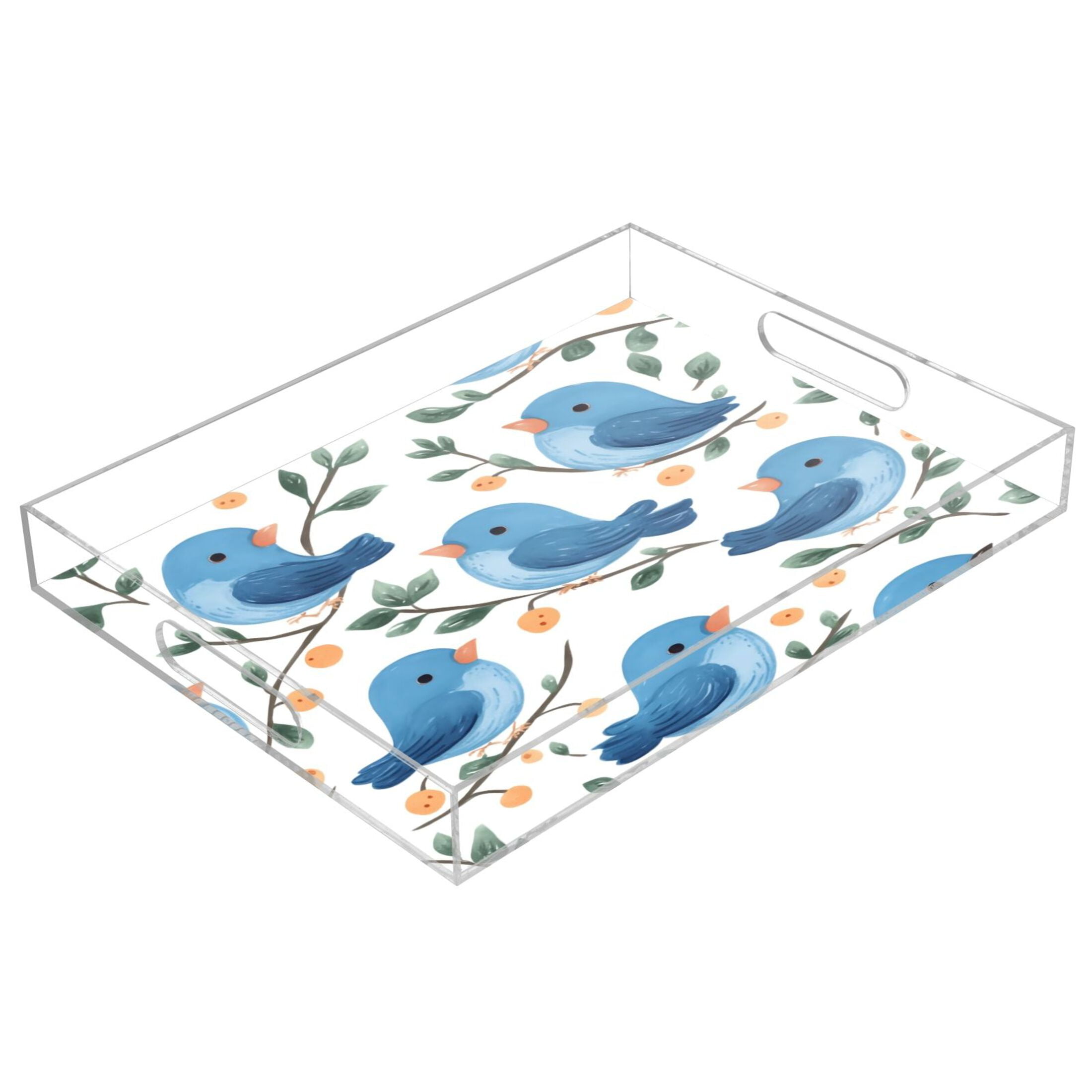 Acrylic Tray 15.7*11.8*1.9 Inch Transparent Tray Food Tray Tea Cup Tray ...