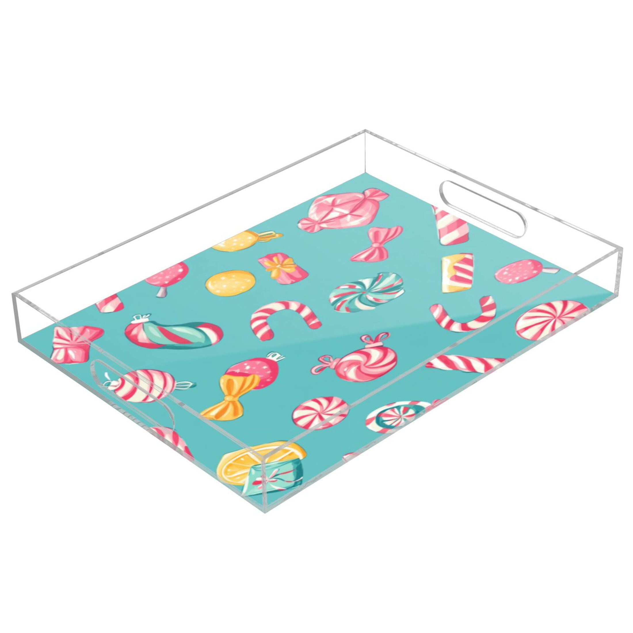 Acrylic Tray 15.7*11.8*1.9 Inch Transparent Tray Food Tray Tea Cup Tray ...