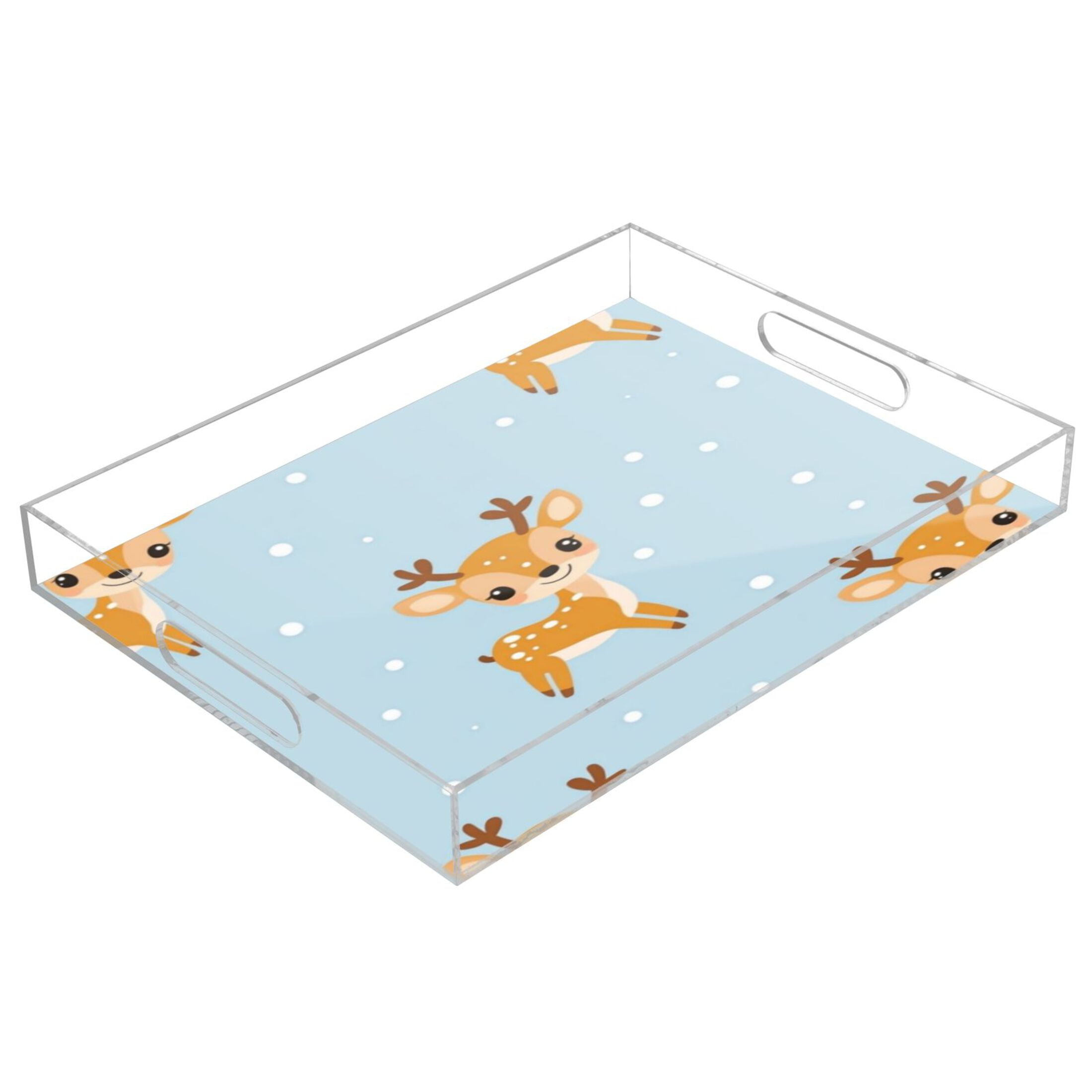 Acrylic Tray 15.7*11.8*1.9 Inch Transparent Tray Food Tray Tea Cup Tray ...