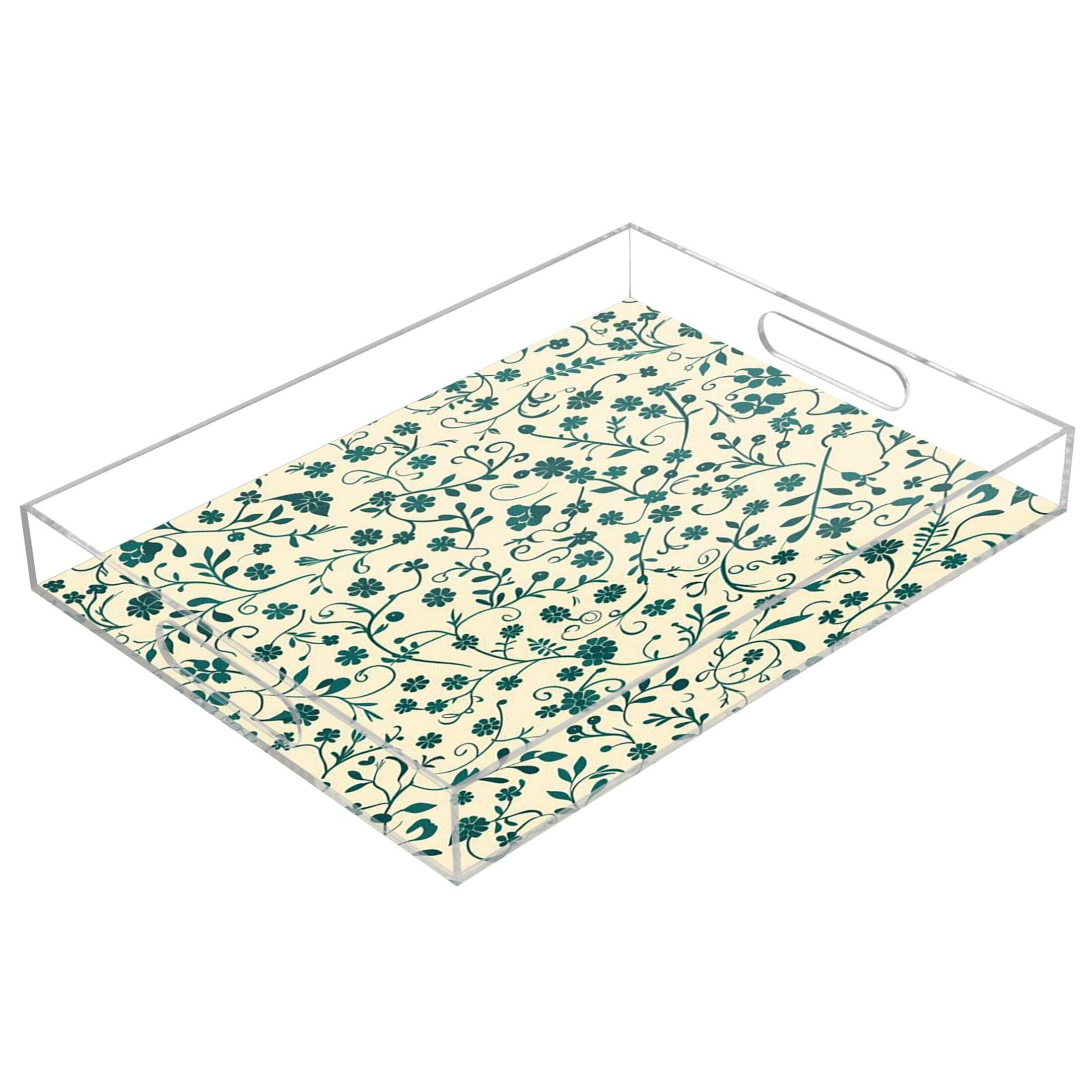 Acrylic Tray 15.7*11.8*1.9 Inch Transparent Tray Food Tray Tea Cup Tray ...