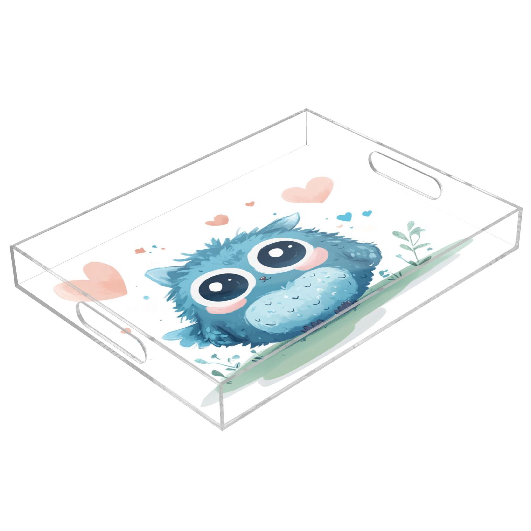 Acrylic Tray 15.7*11.8*1.9 Inch Transparent Tray Food Tray Tea Cup Tray ...