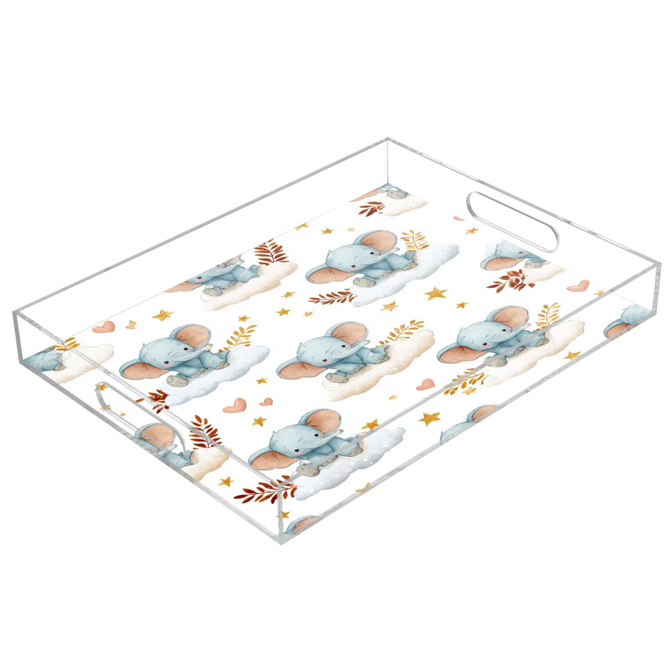 Acrylic Tray 15.7*11.8*1.9 Inch Transparent Tray Food Tray Tea Cup Tray ...