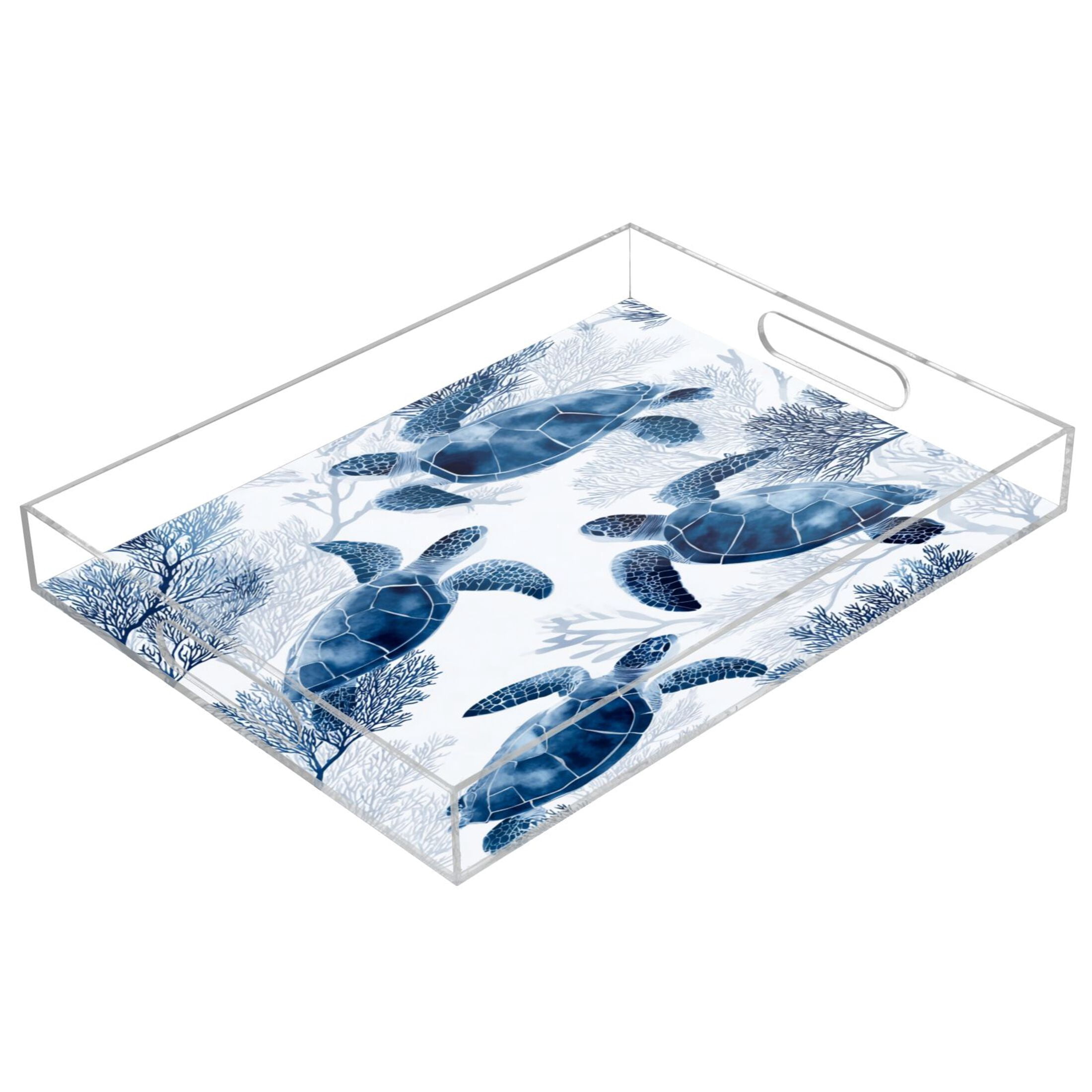 Acrylic Tray 15.7*11.8*1.9 Inch Transparent Tray Food Tray Tea Cup Tray ...