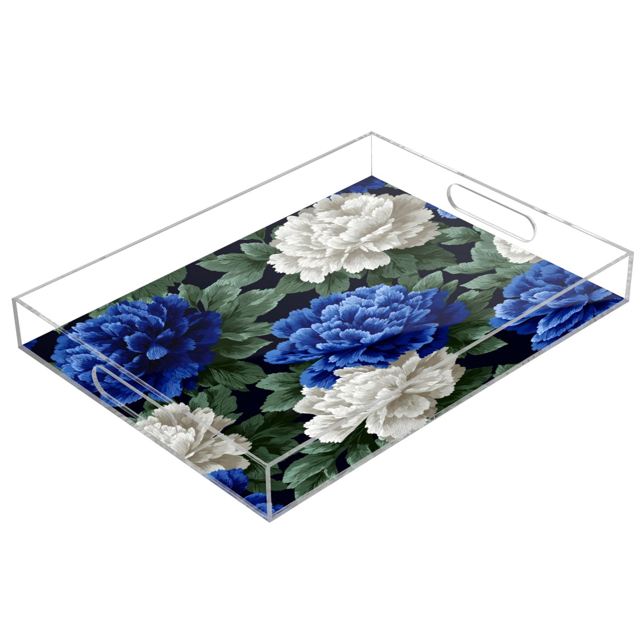 Acrylic Tray 15.7*11.8*1.9 Inch Transparent Tray Food Tray Tea Cup Tray ...