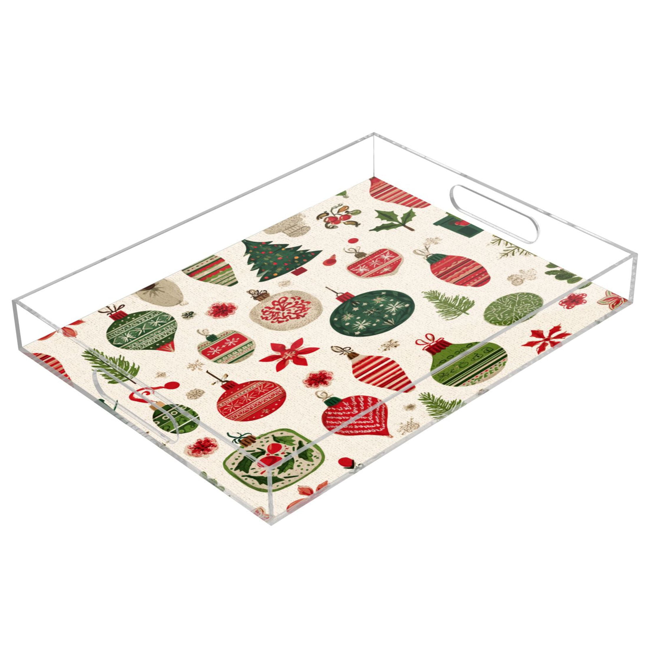 Acrylic Tray 15.7*11.8*1.9 Inch Transparent Tray Food Tray Tea Cup Tray ...