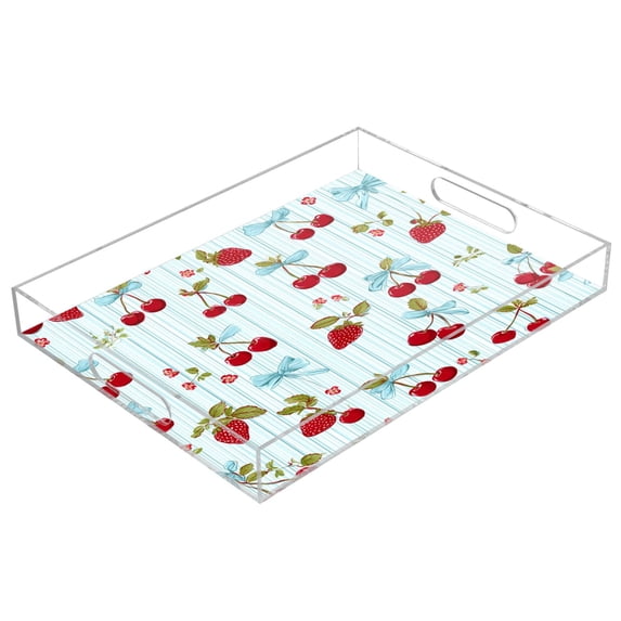 Acrylic Tray 15.7*11.8*1.9 Inch Transparent Tray Food Tray Tea Cup Tray ...