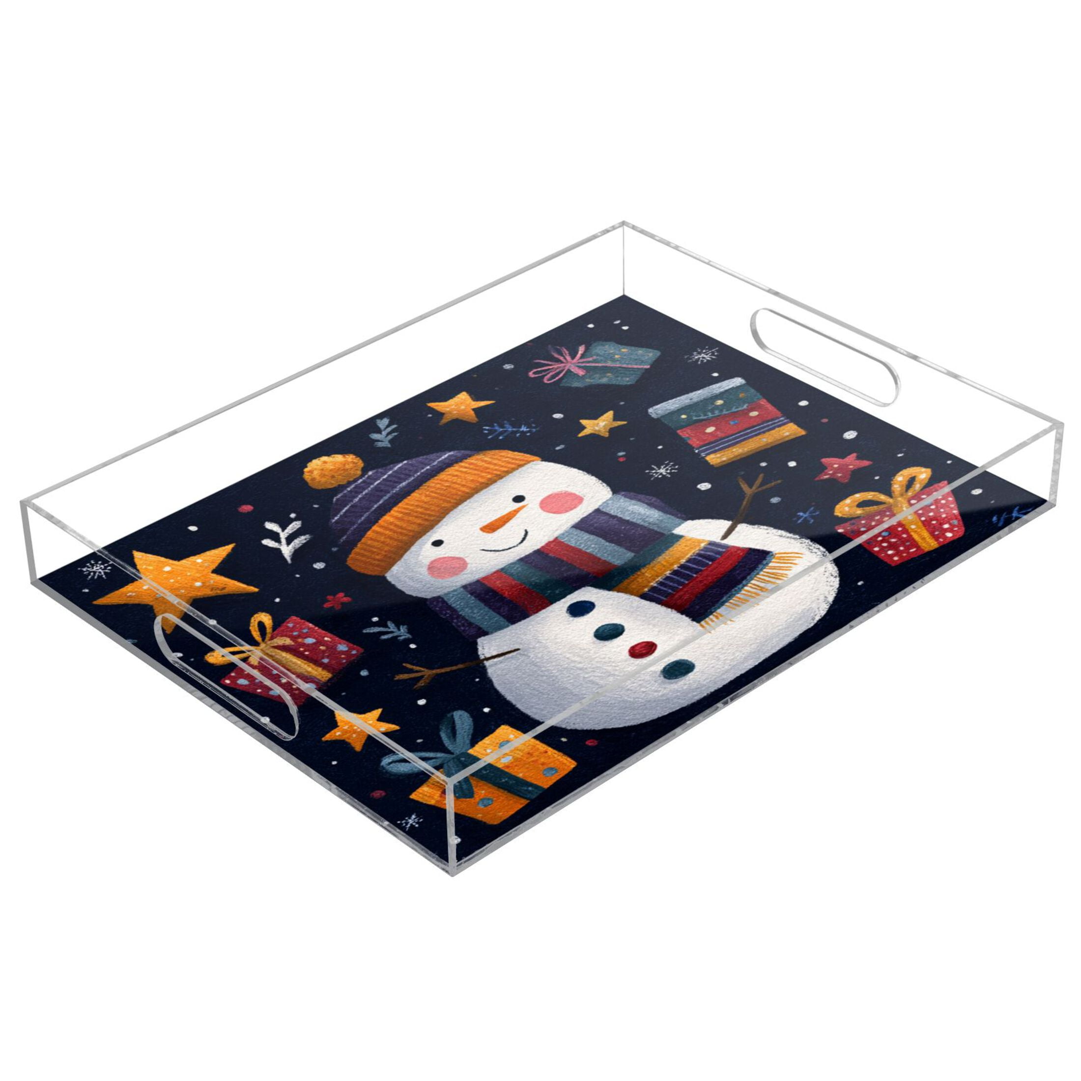 Acrylic Tray 15.7*11.8*1.9 Inch Transparent Tray Food Tray Tea Cup Tray ...