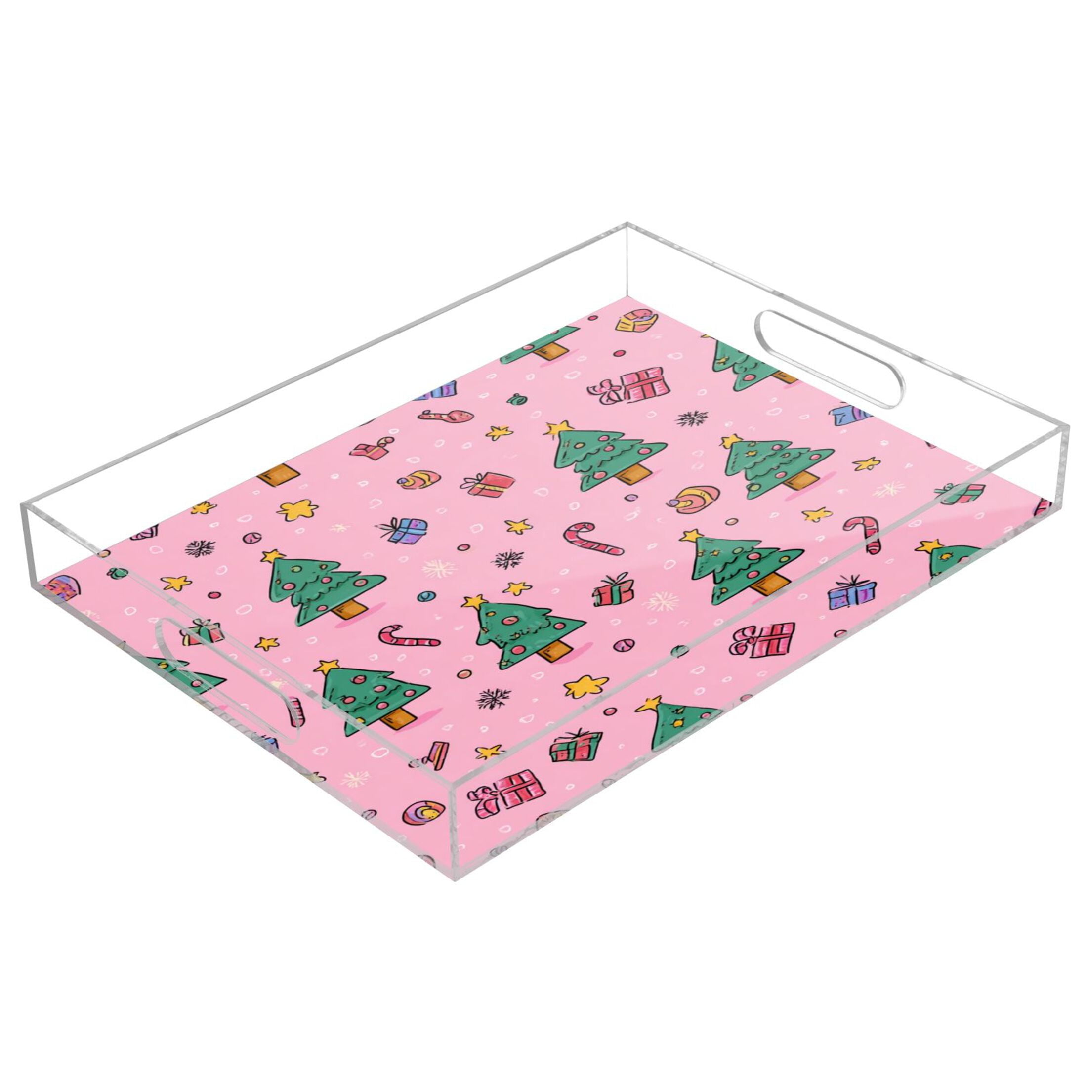 Acrylic Tray 15.7*11.8*1.9 Inch Transparent Tray Food Tray Tea Cup Tray ...