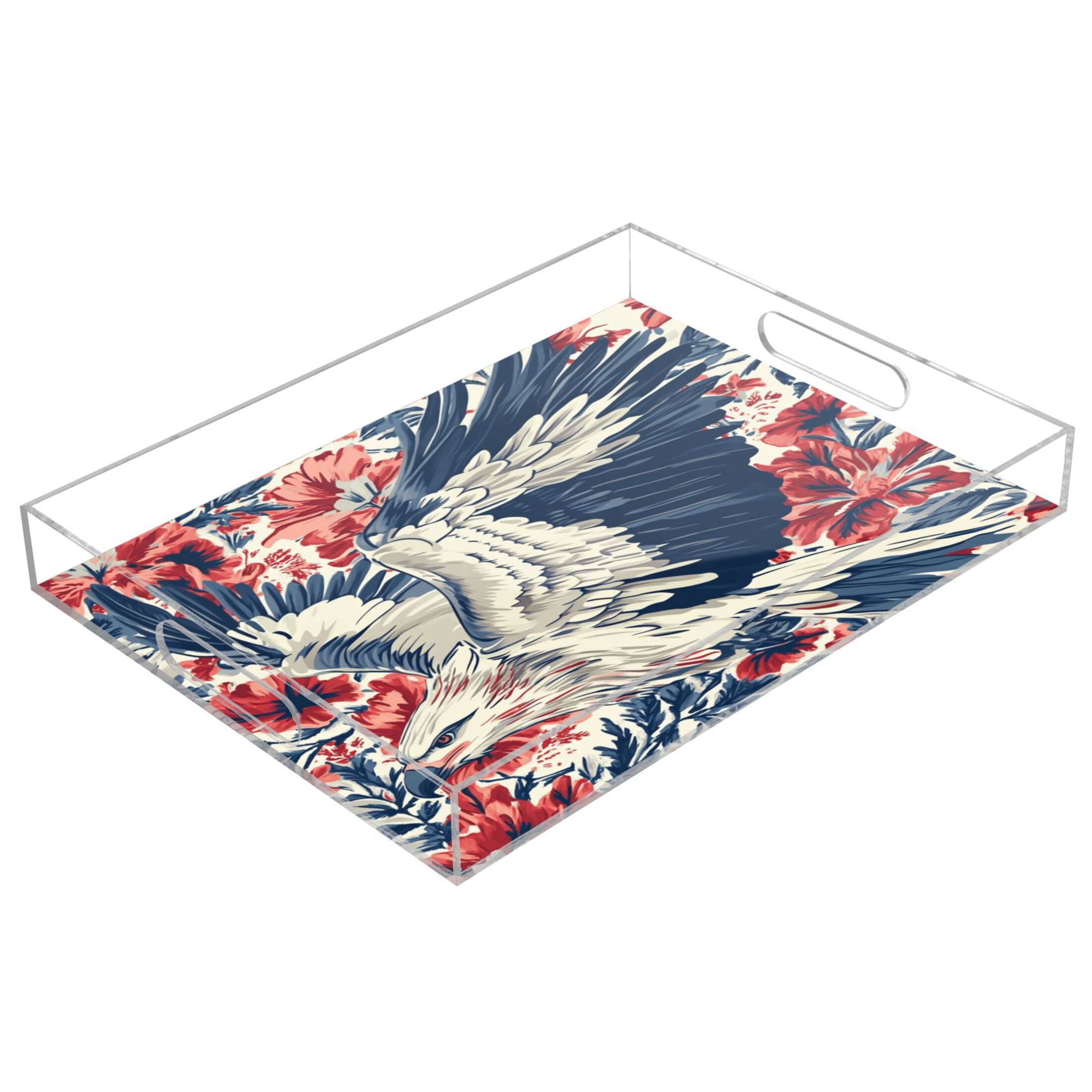 Acrylic Tray 15.7*11.8*1.9 Inch Transparent Tray Food Tray Tea Cup Tray ...