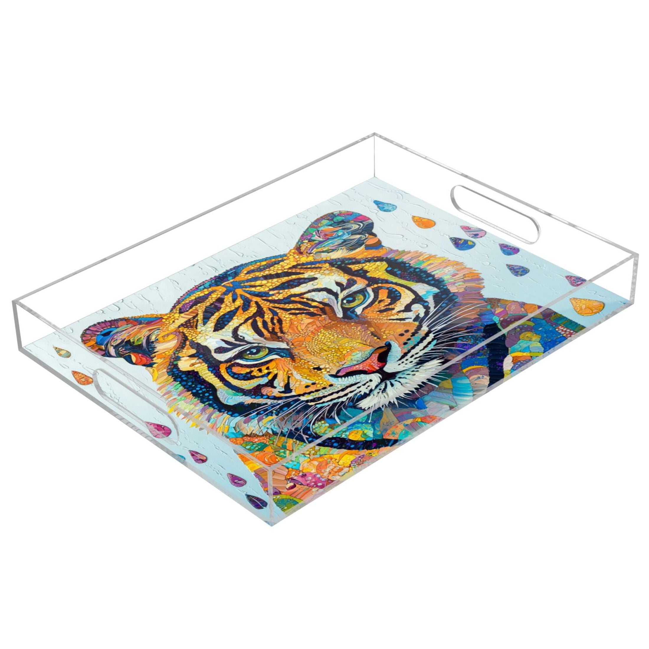 Acrylic Tray 15.7*11.8*1.9 Inch Transparent Tray Food Tray Tea Cup Tray ...