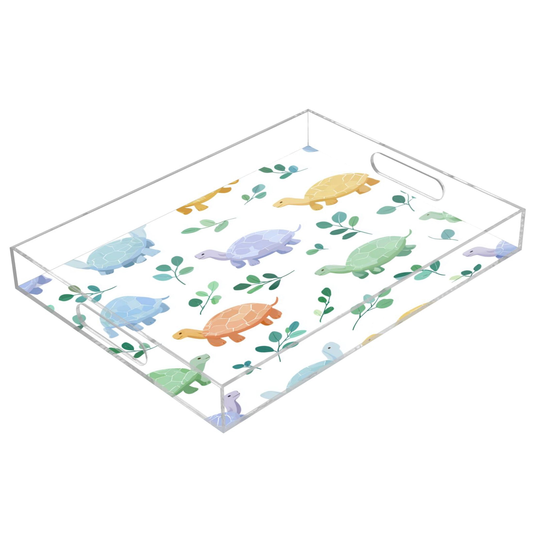 Acrylic Tray 15.7*11.8*1.9 Inch Transparent Tray Food Tray Tea Cup Tray ...