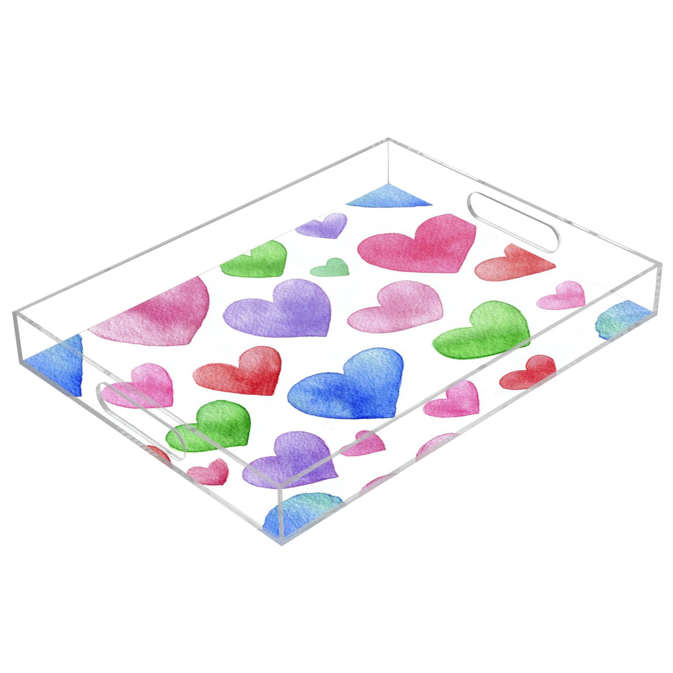 Acrylic Tray 15.7*11.8*1.9 Inch Transparent Tray Food Tray Tea Cup Tray ...